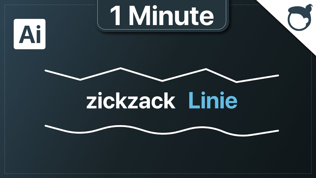 Illustrator: Zick Zack Linie erstellen (1 Minute) - YouTube