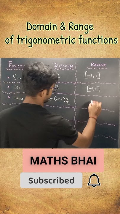 DOMAIN AND RANGE OF TRIGONOMETRIC FUNCTIONS #math #jee #wbjee # ...
