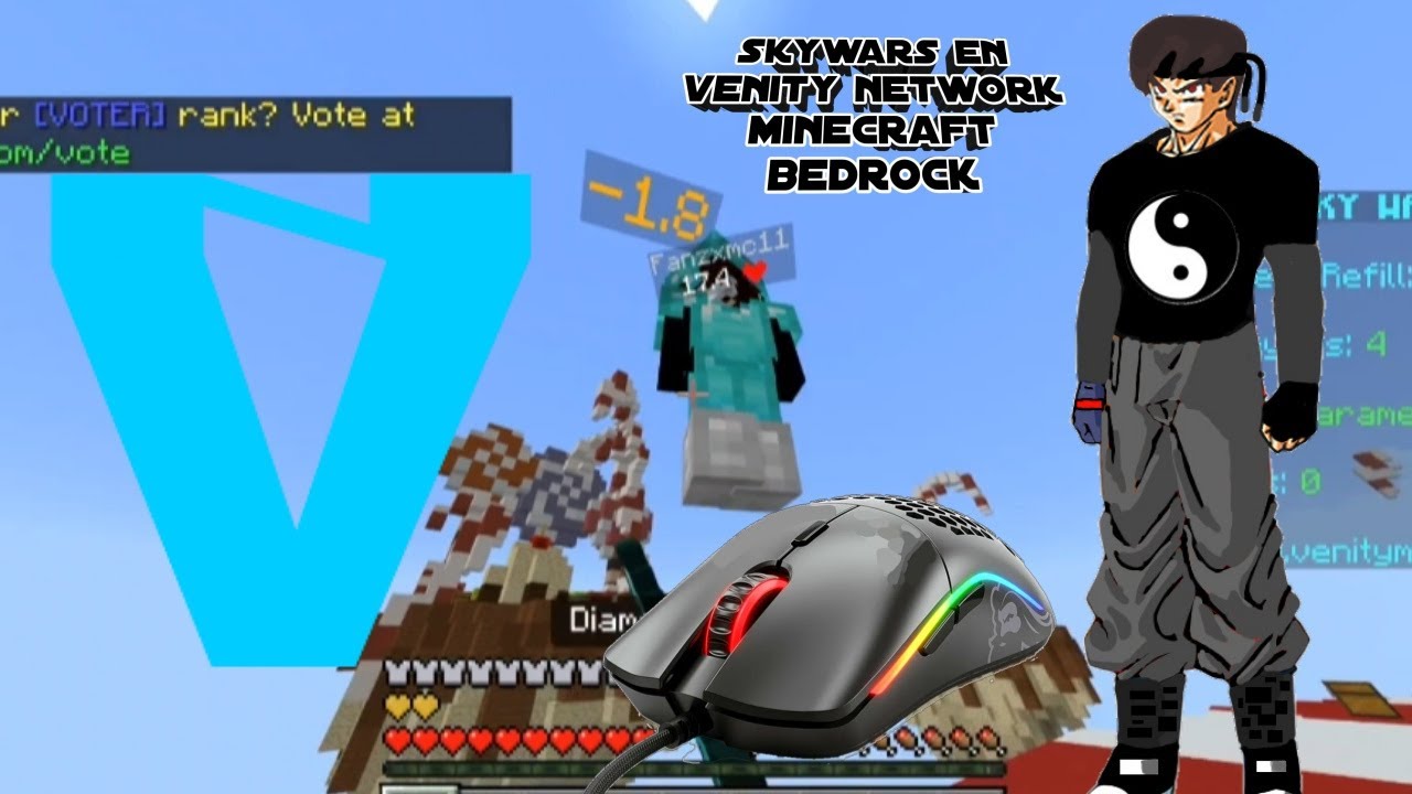 Jugando skywars en venity network minecraft bedrock - YouTube