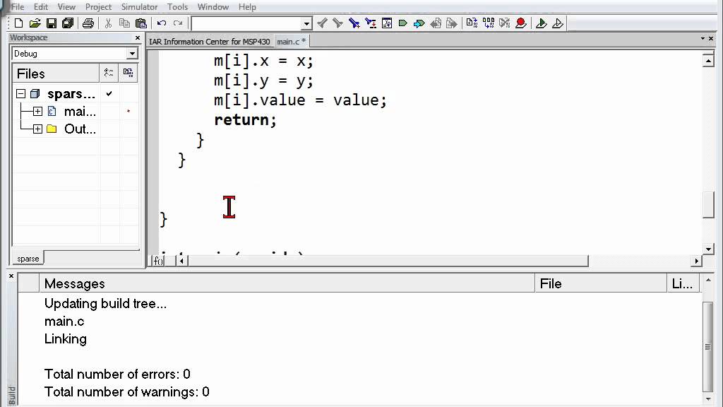 12A.2 Datenstruktur Sparse Matrix, dünn besetzte Matrix; Implementierung in C; malloc - YouTube