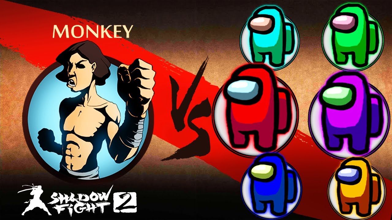 Monkey Vs Crewmate Shadow Fight 2 and Among us - YouTube