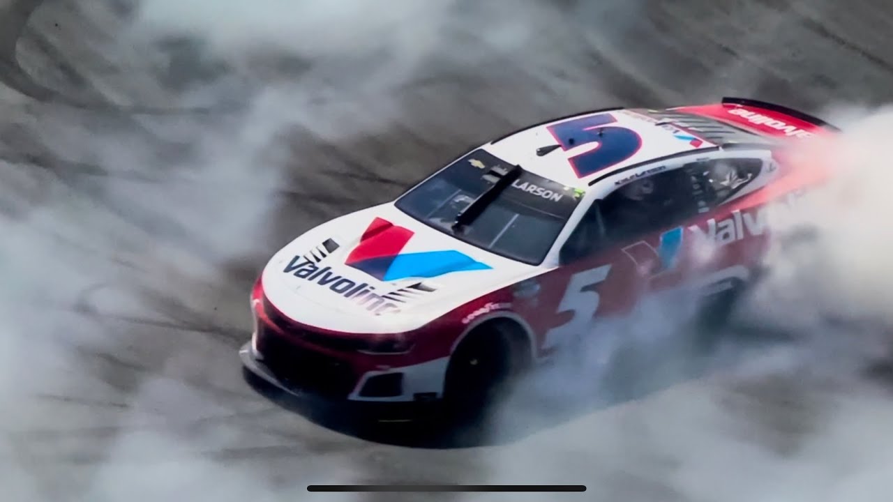 Kyle Larson VL Donut Celebration - YouTube