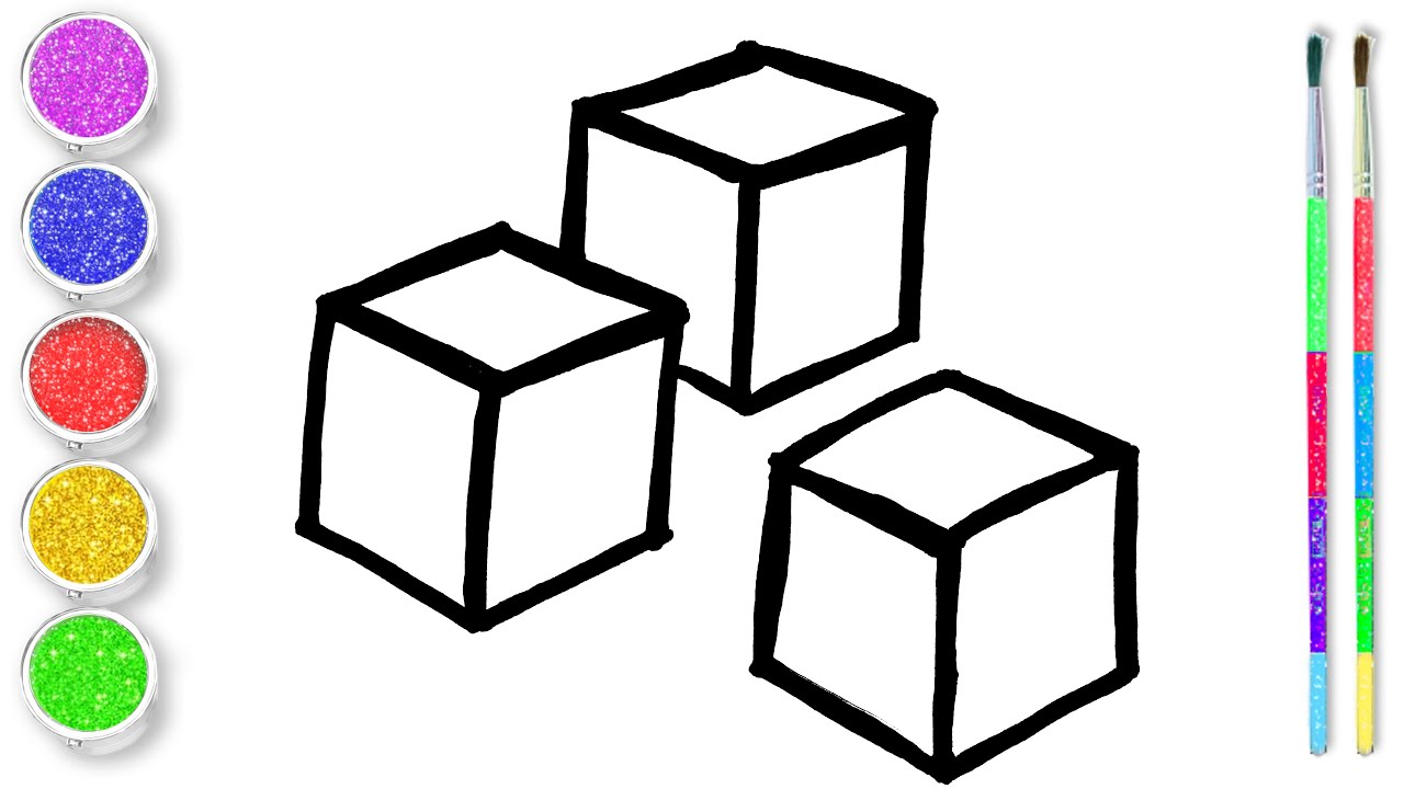 How to Draw and Color Shape | Shapes coloring pages and drawing for ...