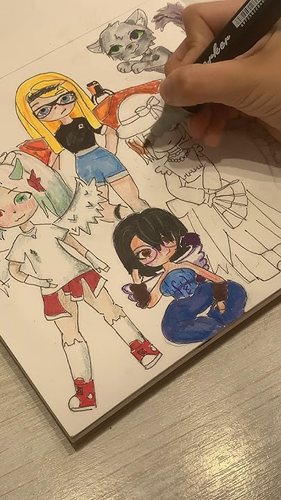 Рисую персонажей подписчиков😌🩵 рек Drawing Art рисунок рисование
