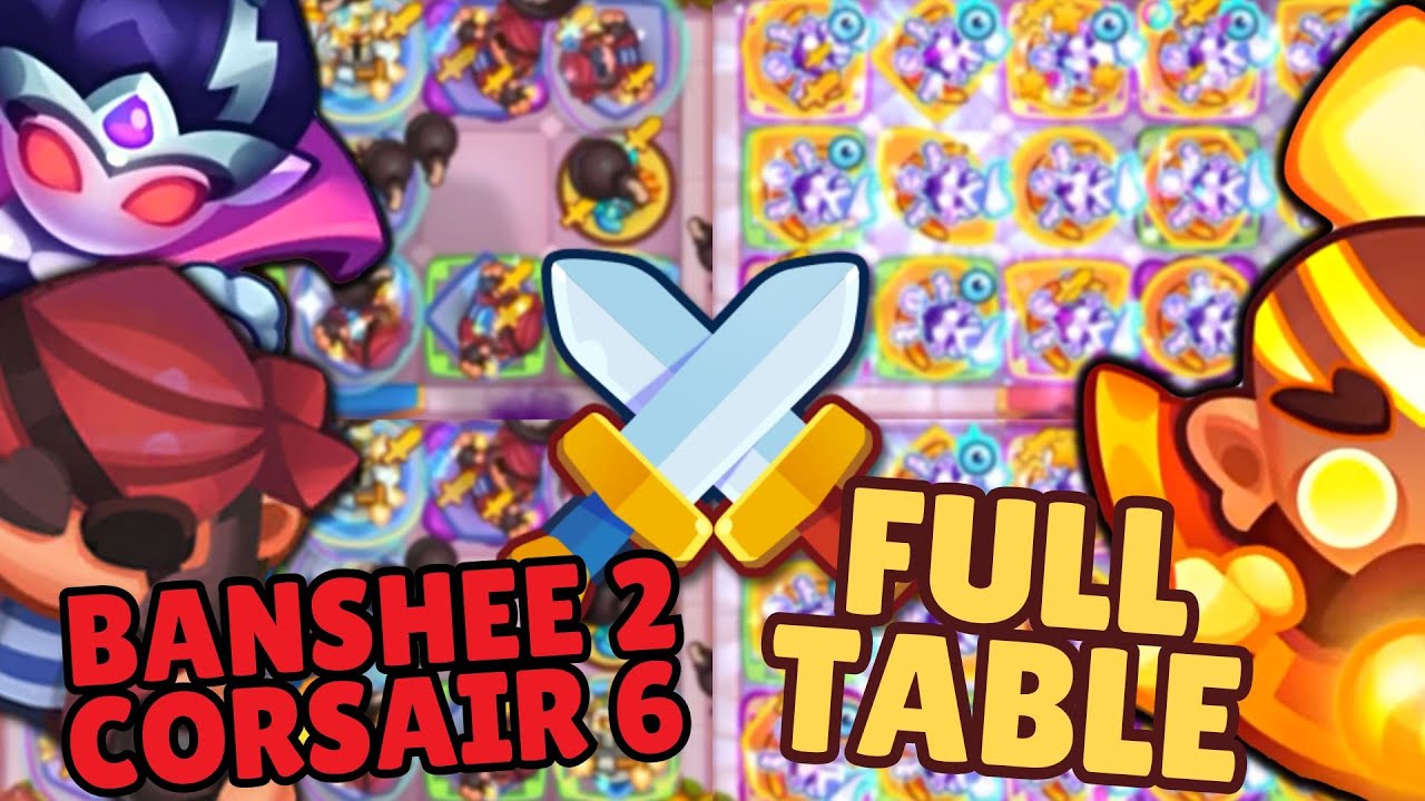 Fun game😂 TWO Banshee & SIX Corsair VS FULL TABLE Monk | Rush Royale ...