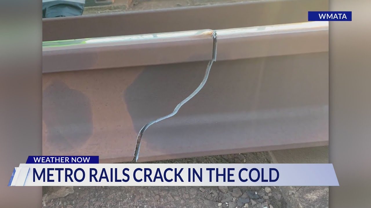Metro rails crack in the cold leaving some riders nervous - YouTube