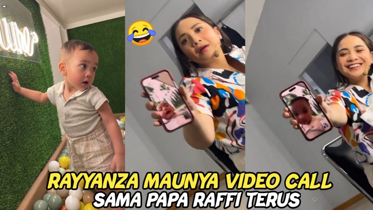 rayyanza nangis gak mau berhenti video call papa raffi terus ‼😂teriak ...