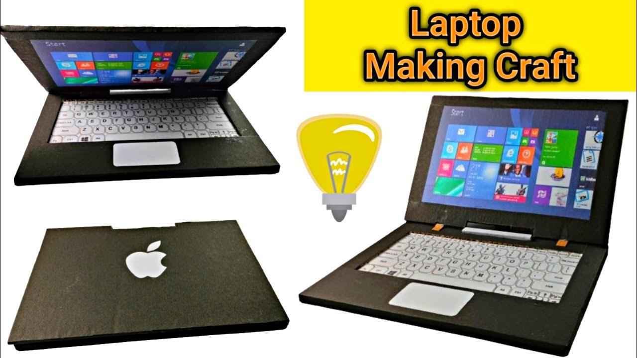 How to Make Laptop with Cardboard | DIY Laptop Model - YouTube