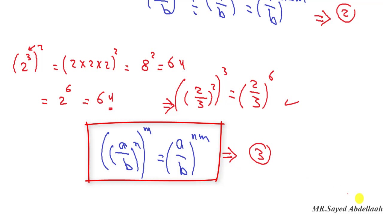 الأسس الصحيحة الغير سالبة - Non Negative integers powers - YouTube