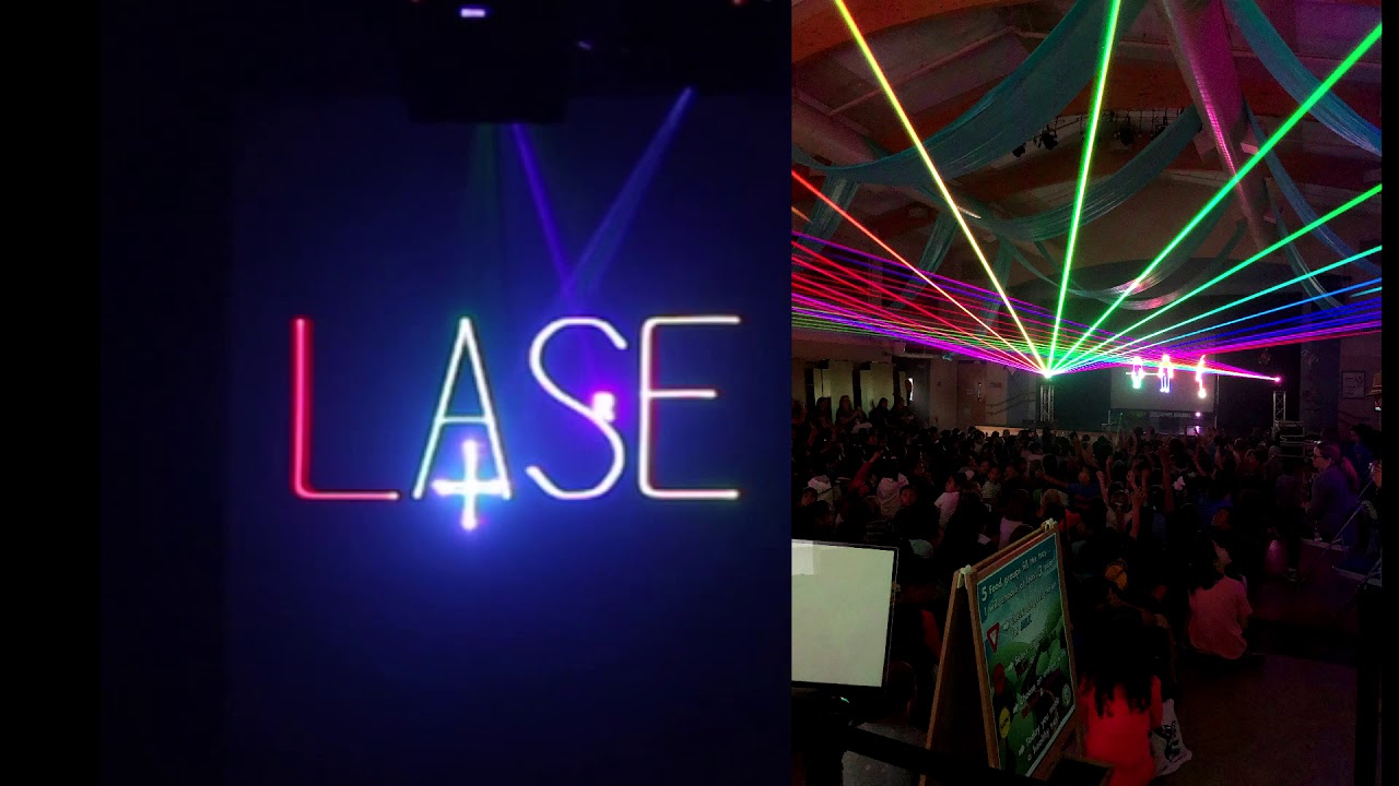 Laser effects for school events - YouTube