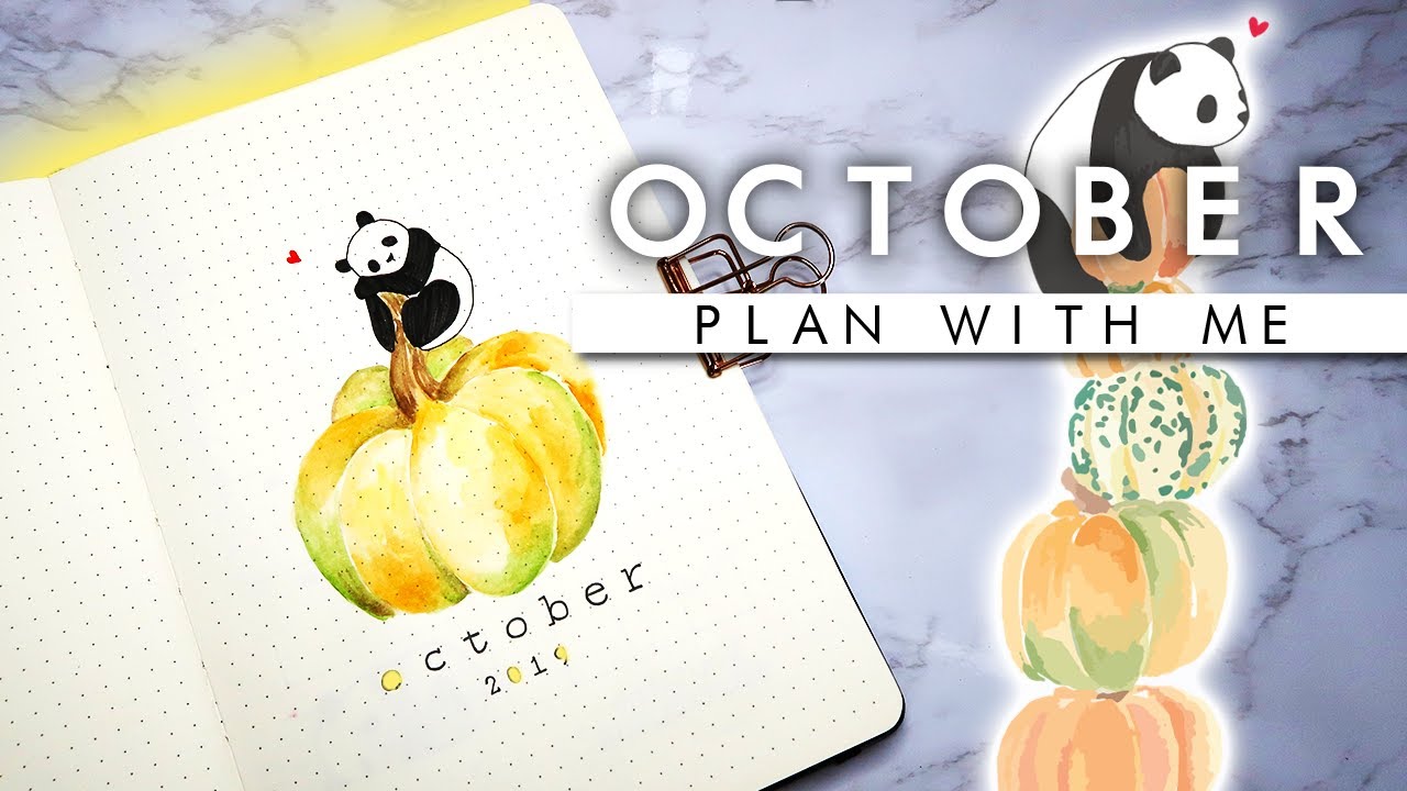 PLAN WITH ME | October 2019 Bullet Journal Setup - YouTube
