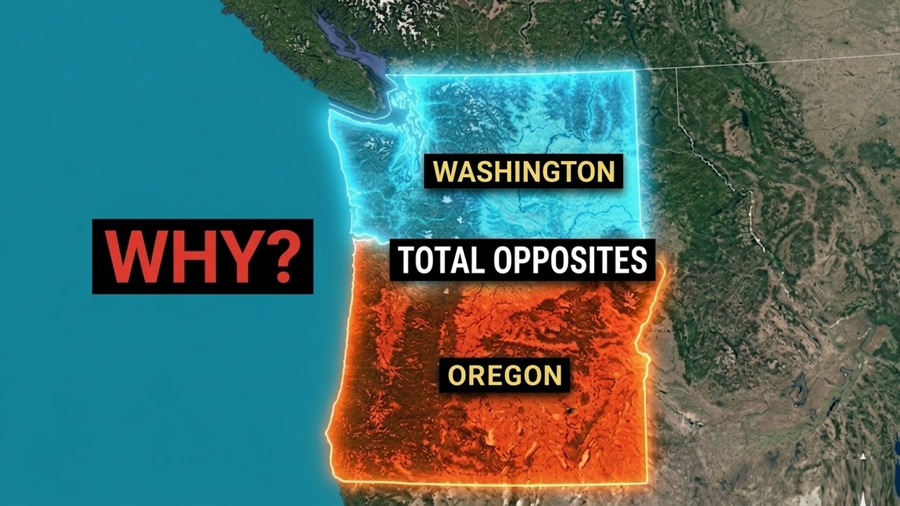 Why Washington and Oregon are completely opposites (same border) - YouTube