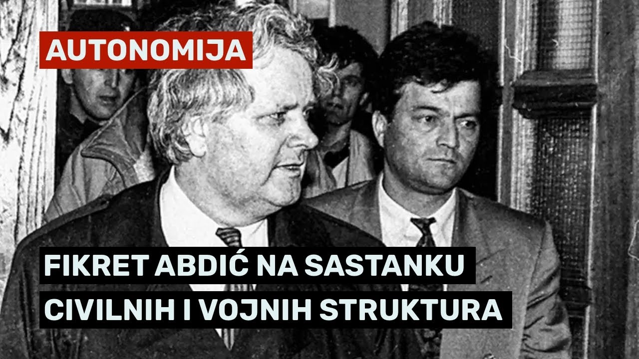 Fikret Abdić Babo na sastanku civilnih i vojnih struktura tzv. APZB ...