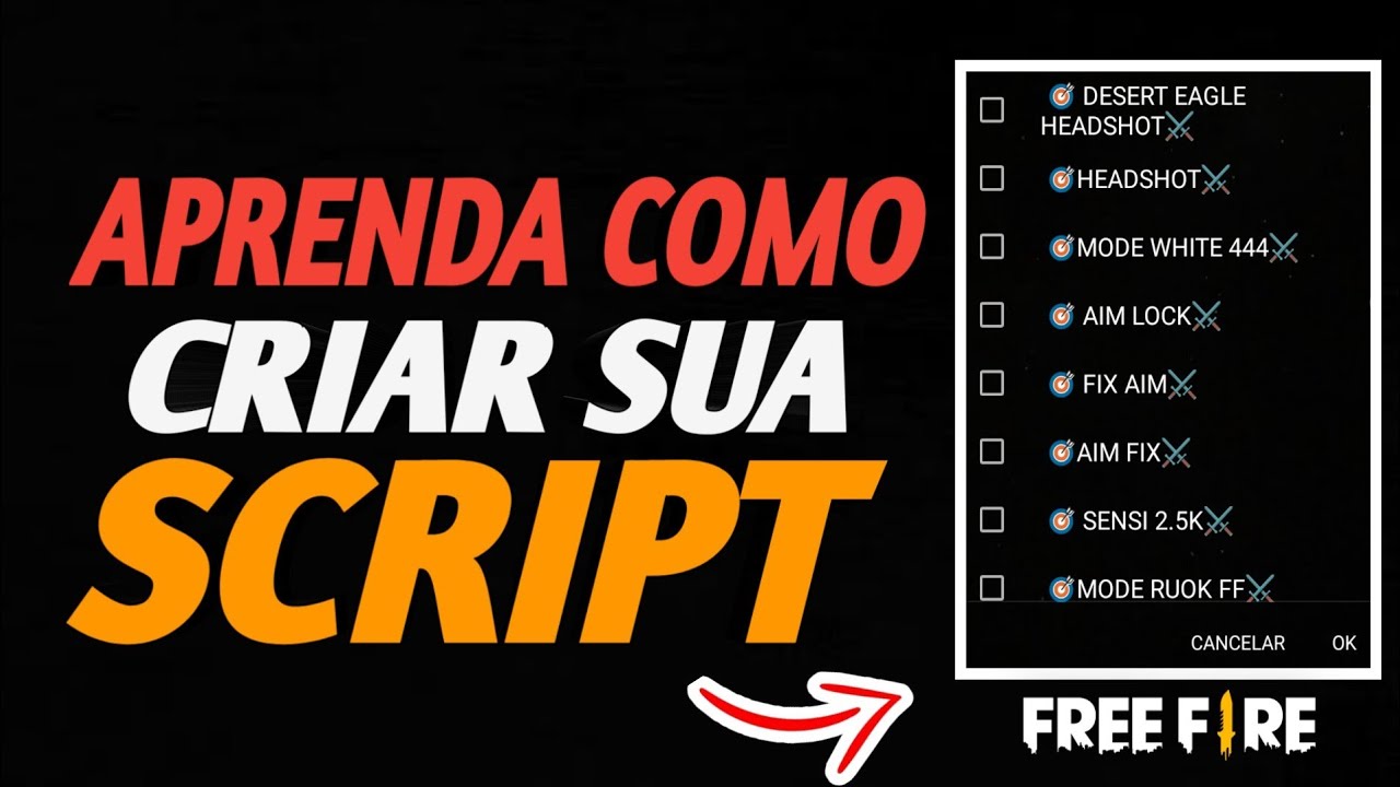APRENDA A COMO CRIAR SUA SCRIPT NO FREE FIRE ATUALIZADA 1.64.+ - YouTube