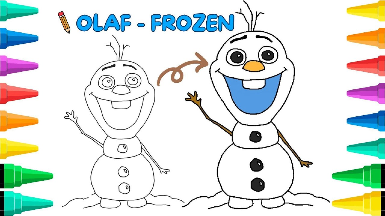 How to Draw OLAF from Disney Frozen Step by Step - YouTube