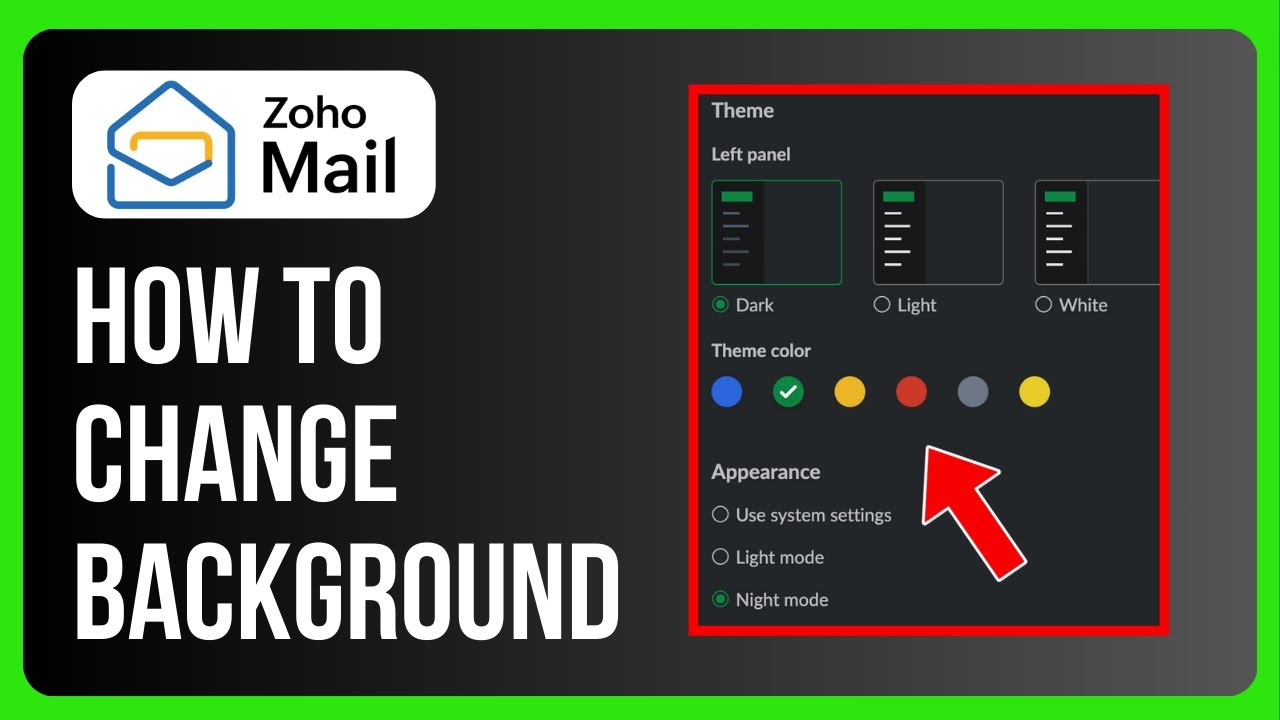 How to Change Background in Zoho Mail - YouTube