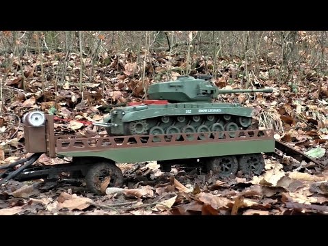 RC Panzer Verladung und Transport . RC tank loading and transportation ...