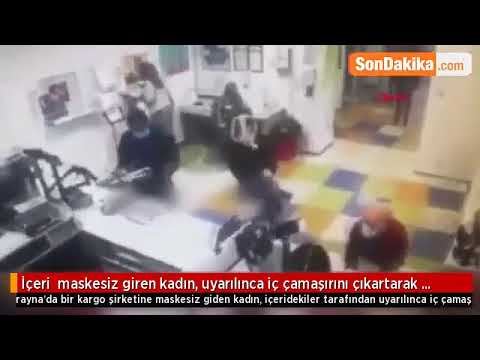 İçeri maskesiz giren kadın, uyarılınca iç çamaşırını çıkartarak yüzünü kapattı