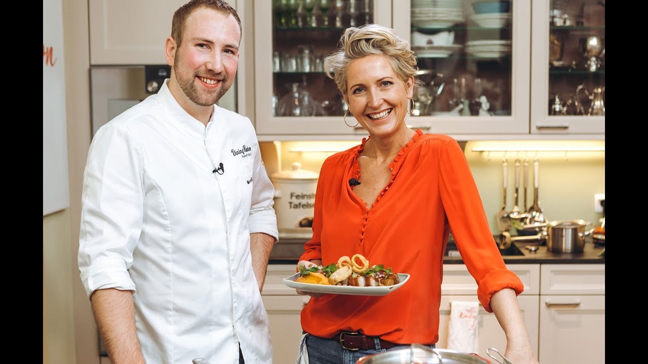 Pork Belly mit Spicy Miso Sauce und Süßkartoffelpüree - mit Marcel Ruhm ...