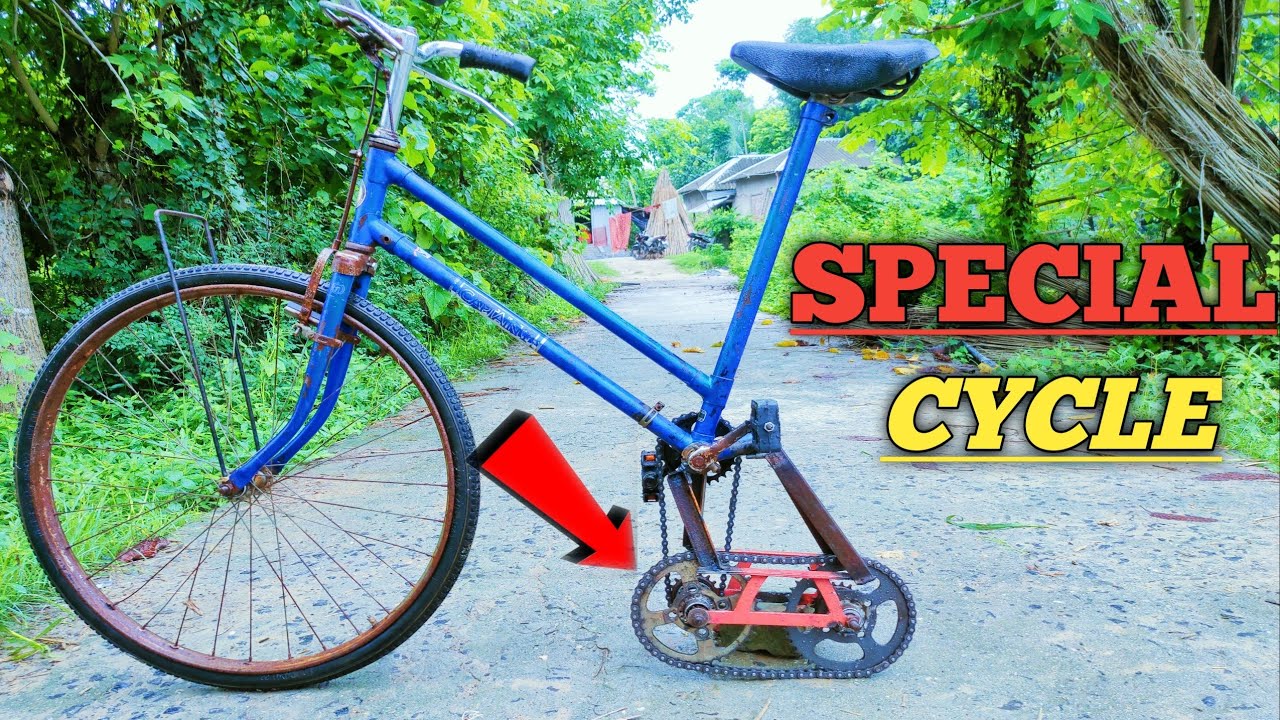 Epic Cycling: Wheelless Bike || special bike cycle || cycle hack experiment || simple experiment ...