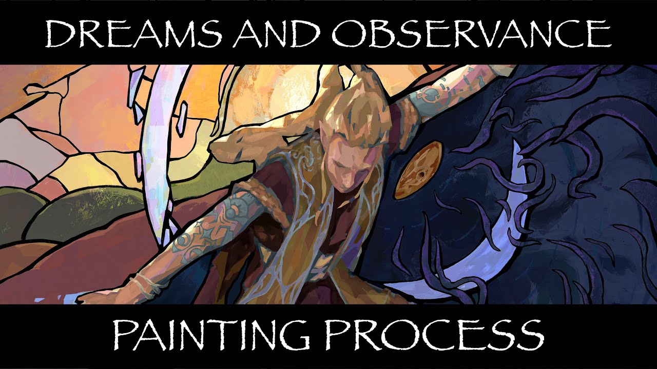 Fantasy Art - Painting Process: Dreams and Observance - YouTube