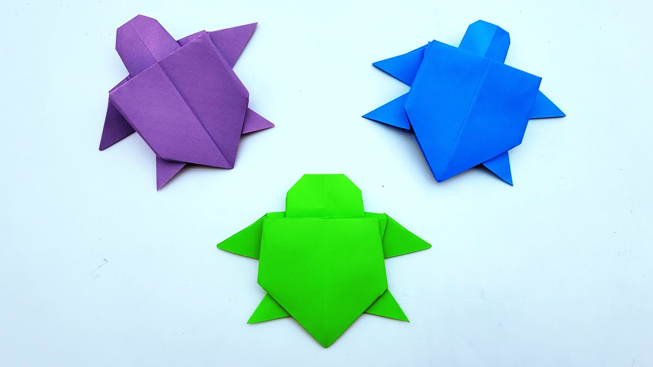 Easy Origami Turtle Making | Make A Origami Turtle Tutorial | Paper ...