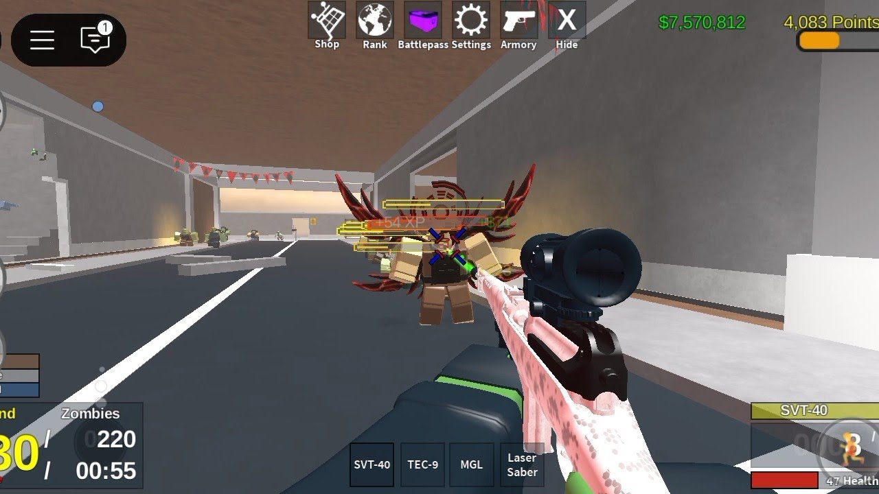 Maxed out SVT-40 (Prestige 5) |Roblox zombie uprising| - YouTube