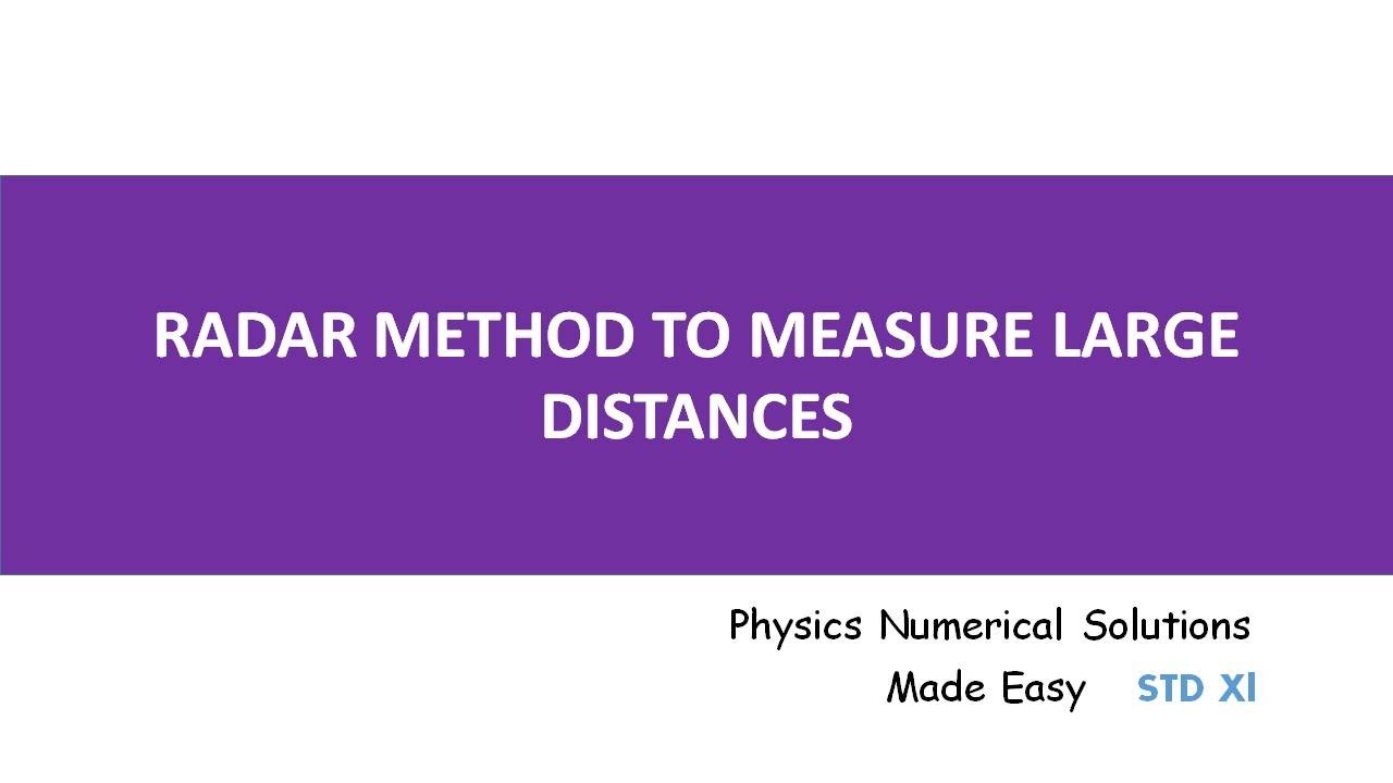 RADAR METHOD TO MEASURE LARGE DISTANCES - YouTube