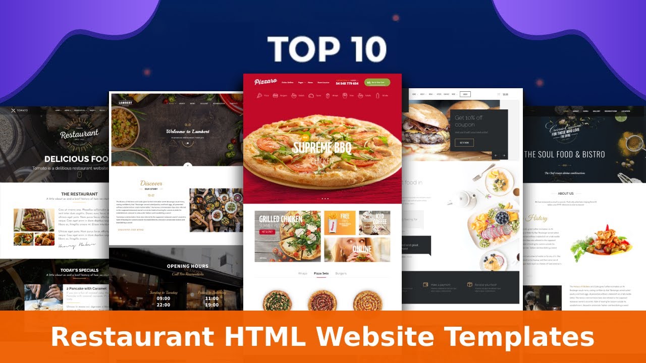 Top 10 Online Restaurant HTML Website Templates | Best Responsive ...