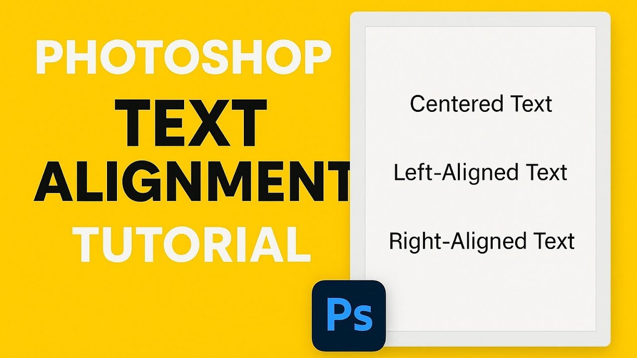 Photoshop Text Alignment Tutorial | Center, Left, Right & More! - YouTube