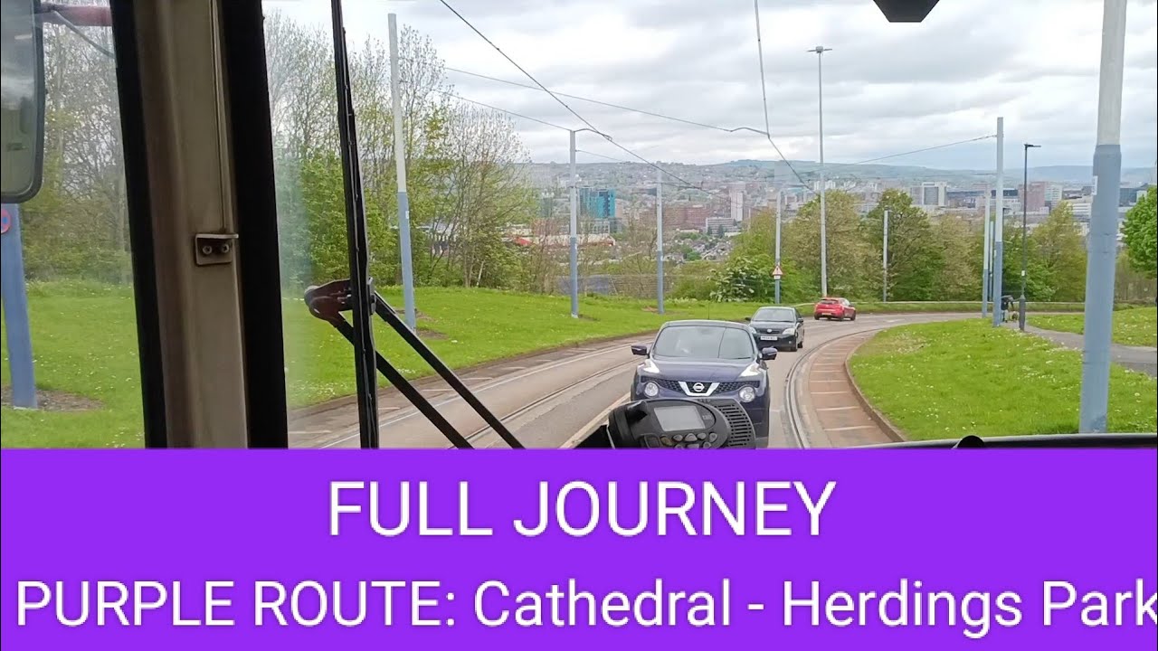 🇬🇧 FULL JOURNEY (TIMELAPSE) | Sheffield Supertram PURPLE ROUTE ...