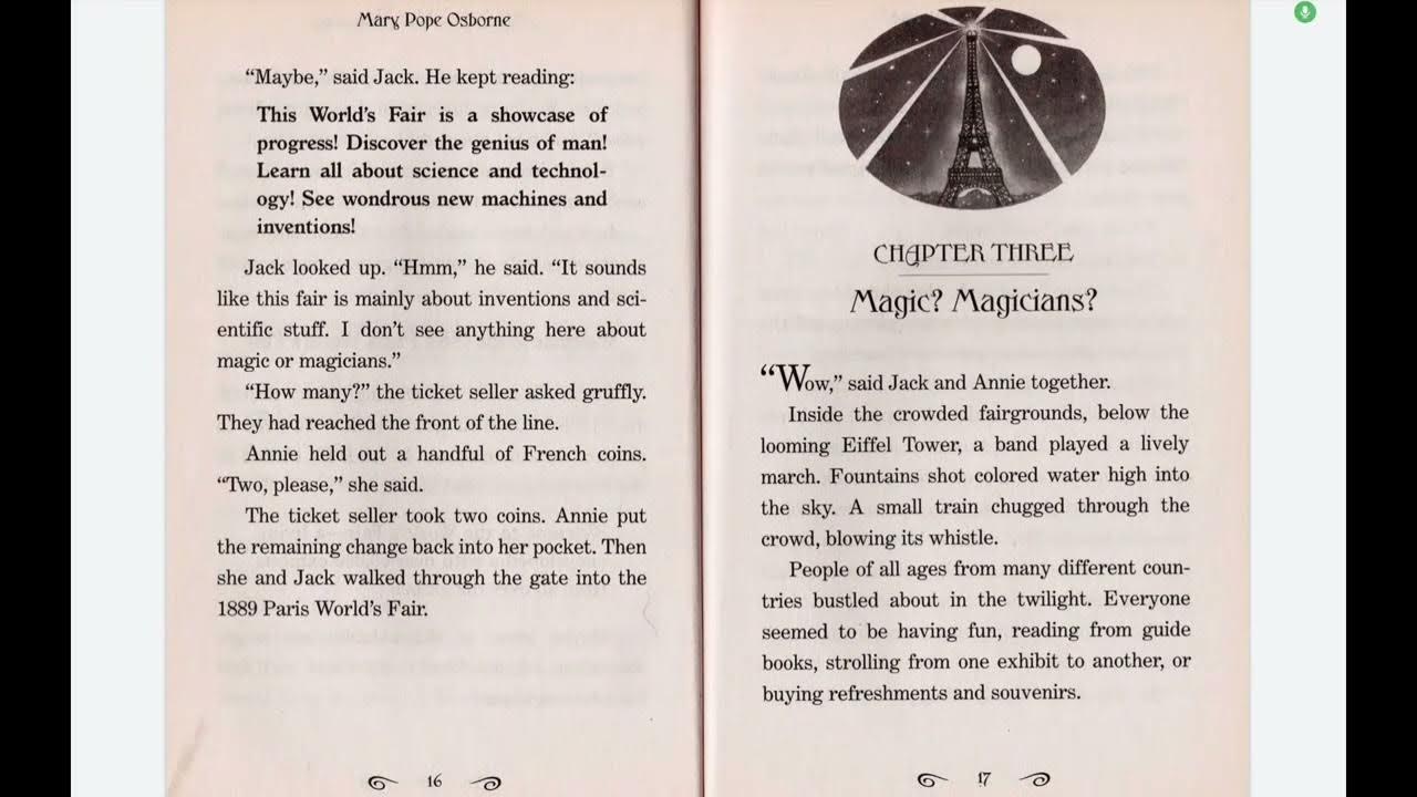 magic tree house #35 Night of the New Magicians chapter 1-5 - YouTube