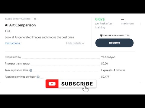 AI Art Comparison | Yandex Toloka Task | Training & 0.02$ Per Task ...