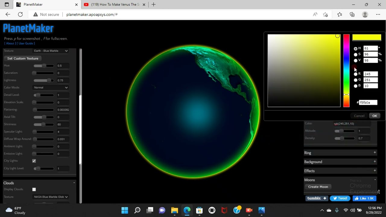 How To Make Earth The Terra Planet Planet Maker - YouTube