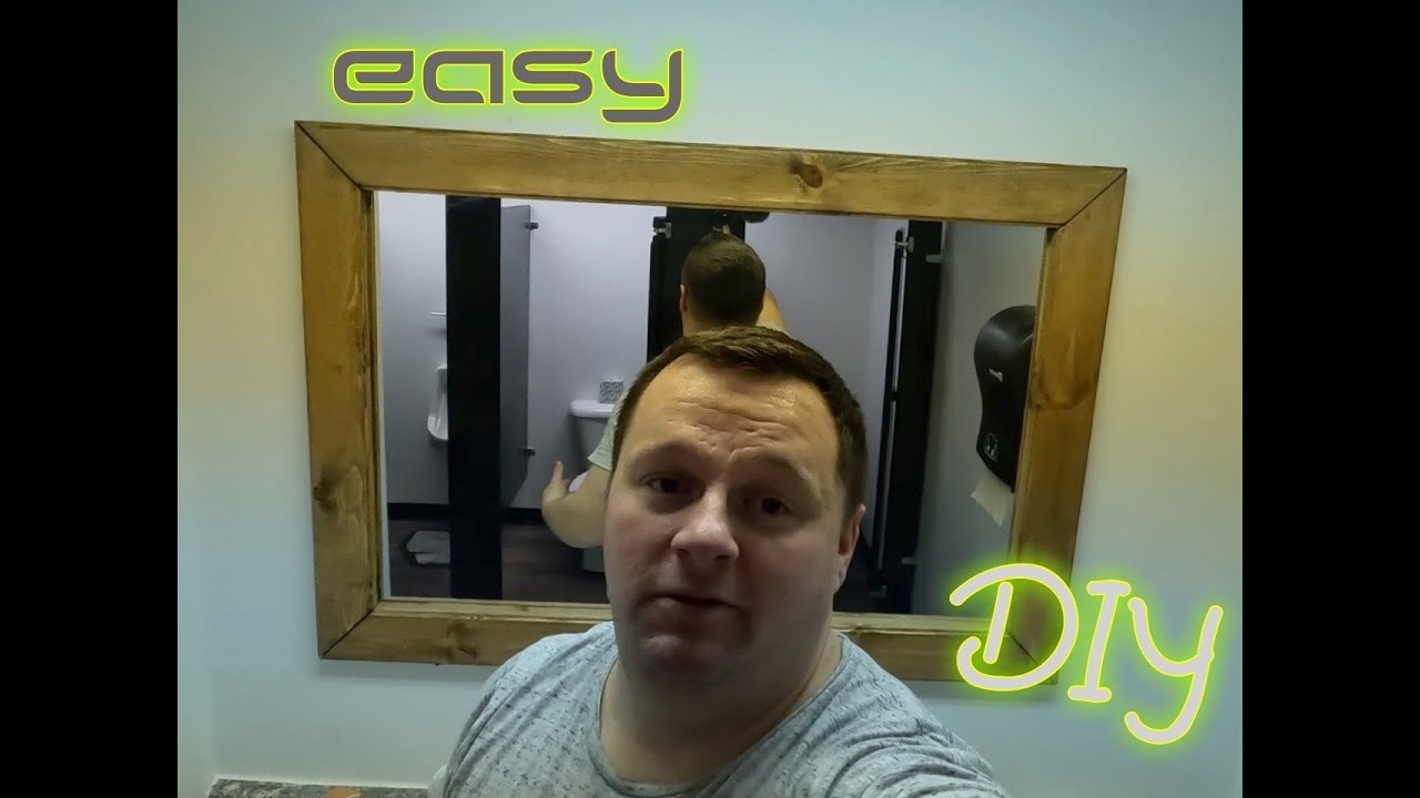 How to make an easy DIY mirror frame out of 1x4's - YouTube