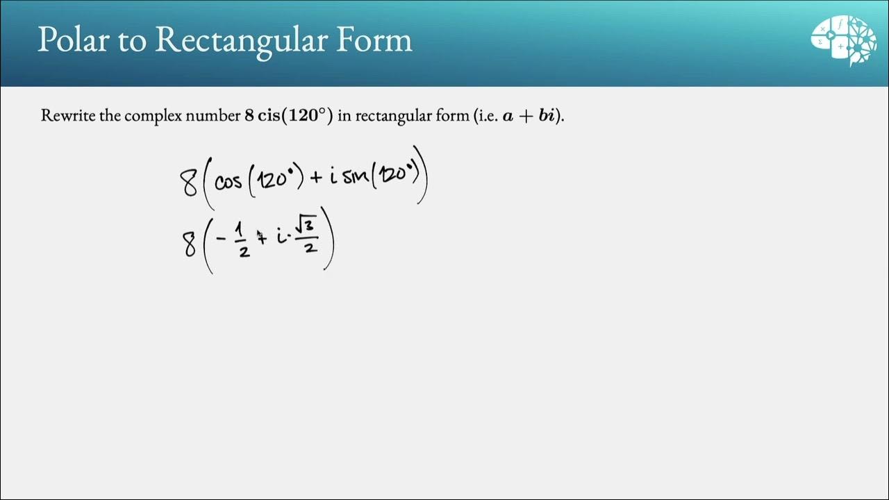 Polar to Rectangular Form 3 - YouTube