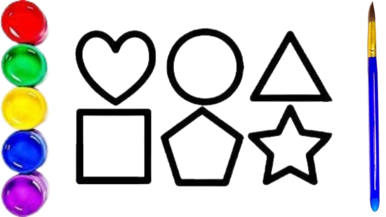 How to draw cute and easy Geometric Shapes | Easy drawing and Coloring ...