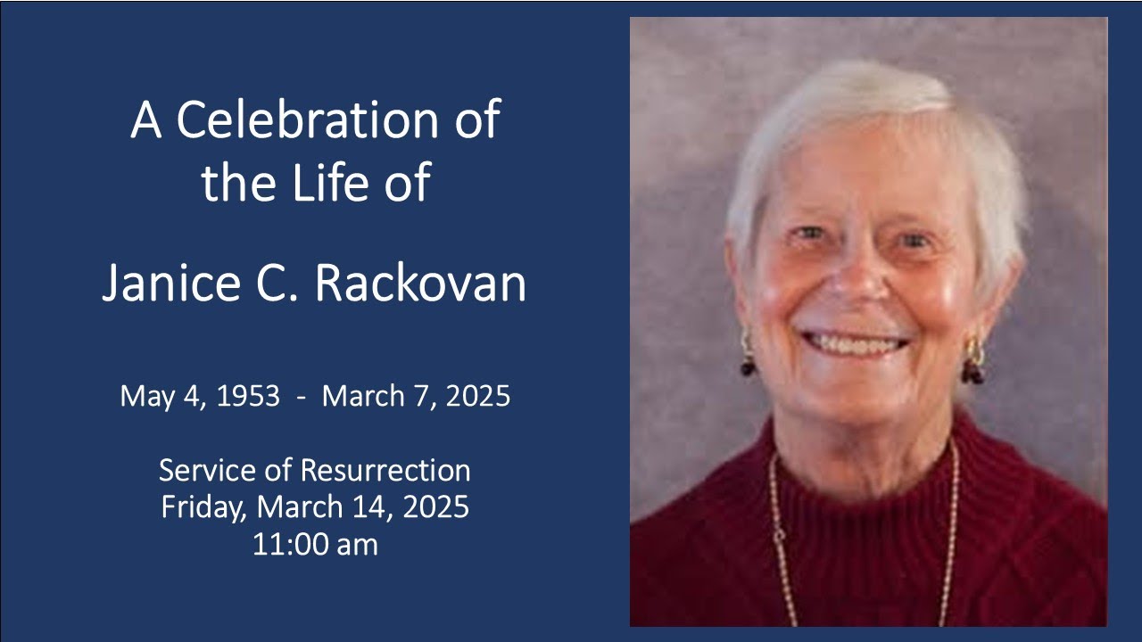 Janice C. Rackovan Memorial Service - 3/14/25 11:00 AM - YouTube
