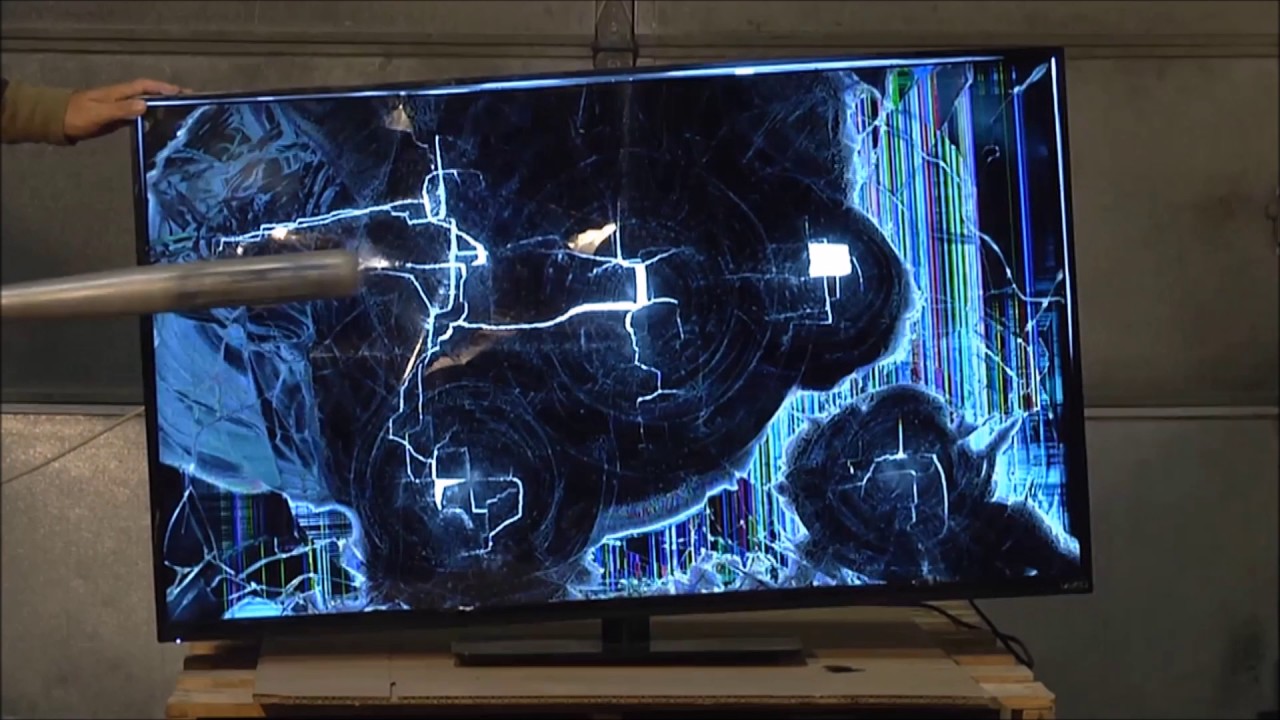 Guy Smashes 49" Smart TV with Baseball Bat - YouTube