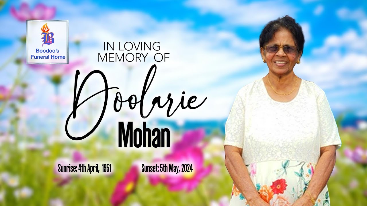 Celebrating The Life Of Doolarie Mohan - YouTube