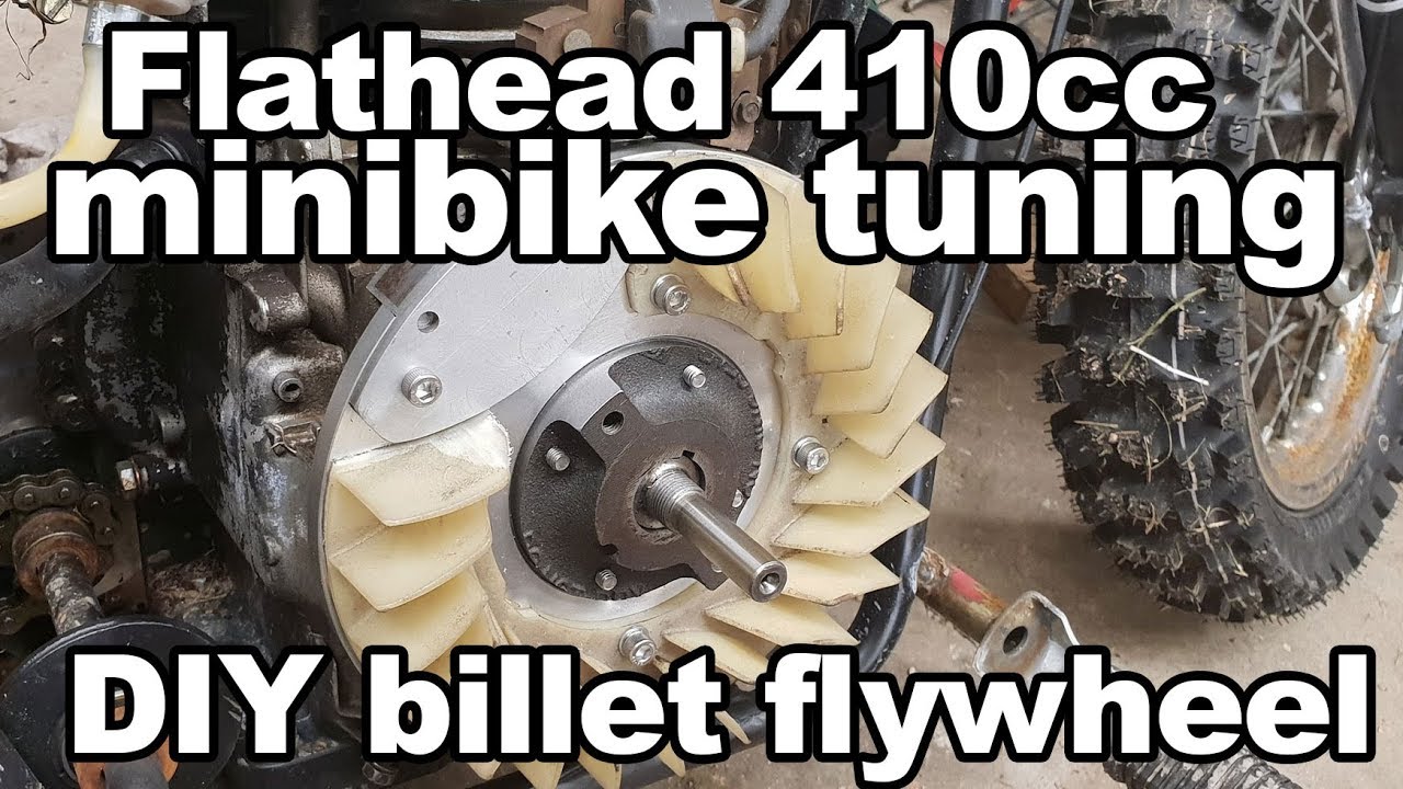 Minibike tuning part 2 - DIY billet flywheel - YouTube