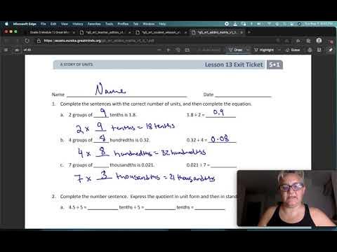 Eureka Math Grade 5 Module 1 Lesson 13 Exit Ticket - YouTube