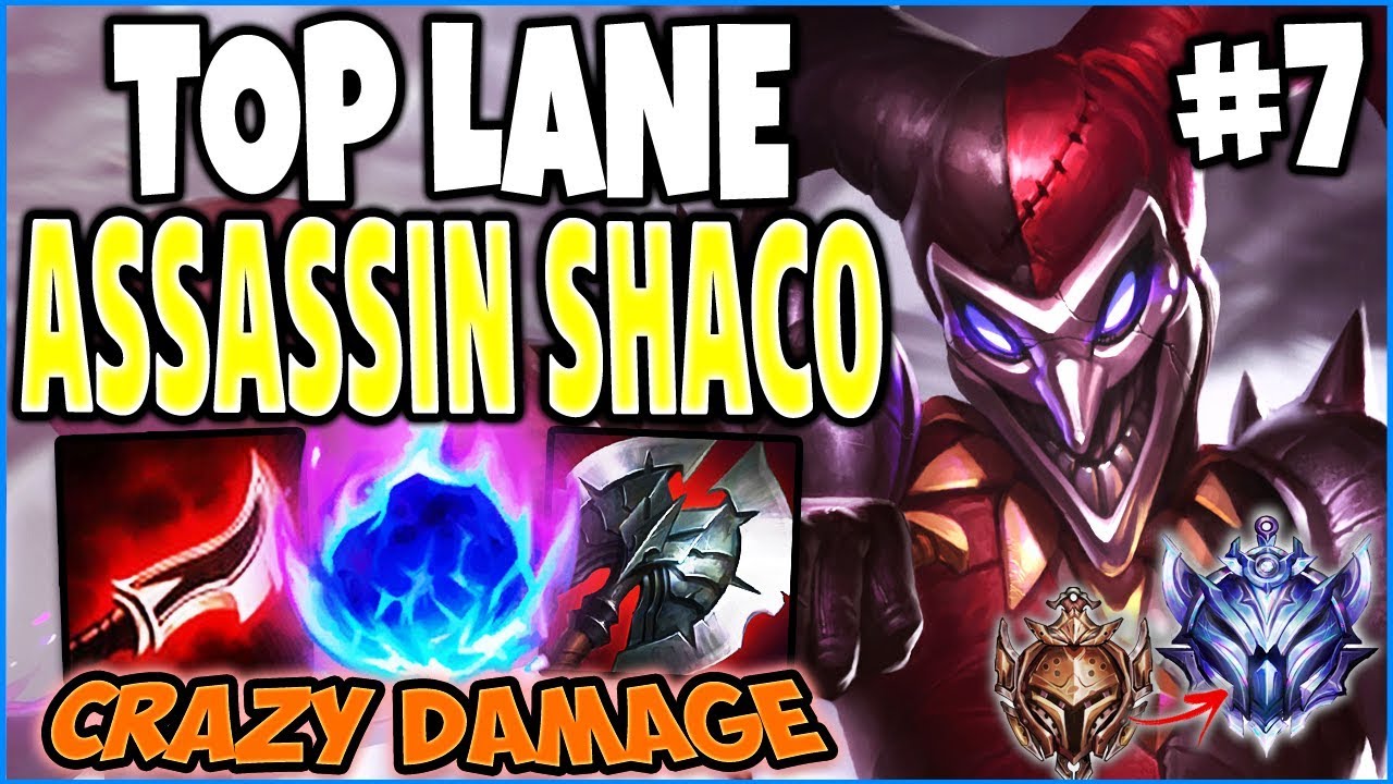 TOP Lane Assassin SHACO build | This Damage is CRAZY | Bronze to ...