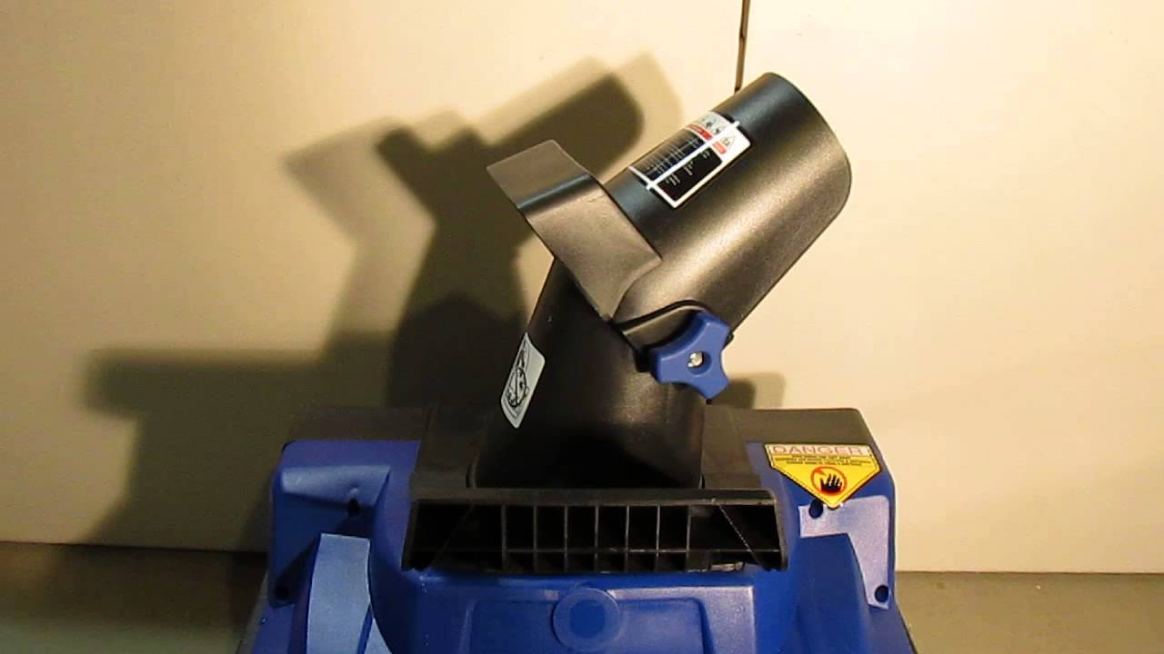 SnowJoe Ion18SB Snowblower Chute Operation - YouTube