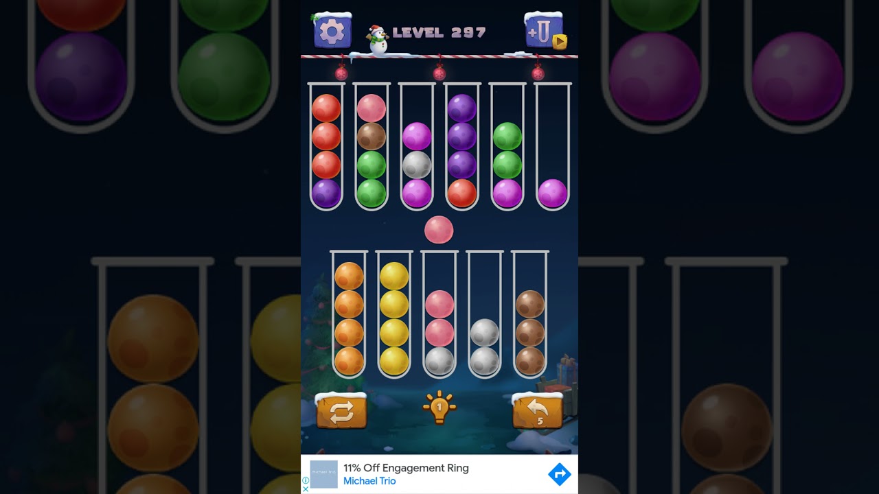 Color Ball Sort Puzzle Level 297 Solution - YouTube