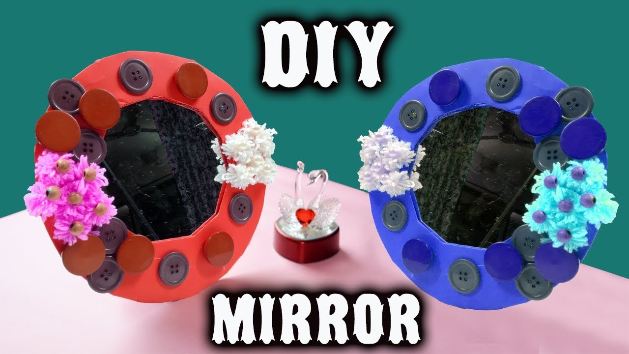 DIY | Wall Mirror | Best Out Of Waste | Paper Mirror Craft | Wall ...