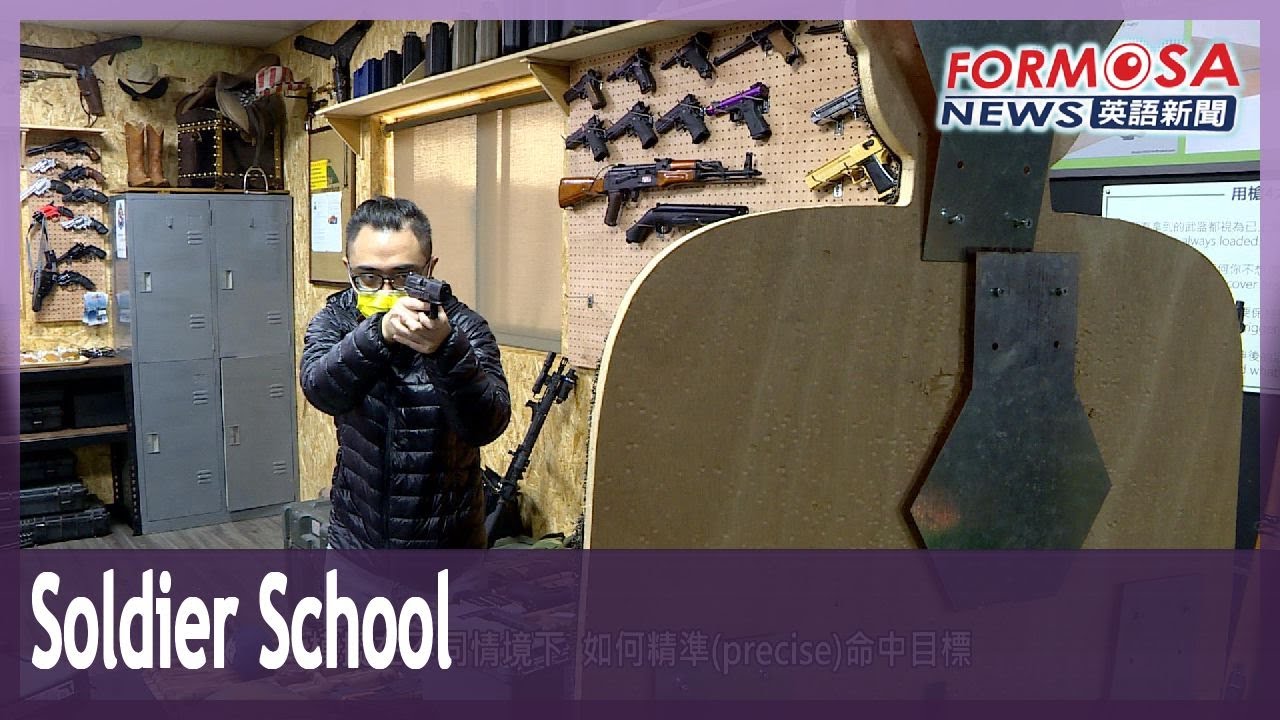 Private company teaches Taiwanese citizens how to pick up a gun - YouTube