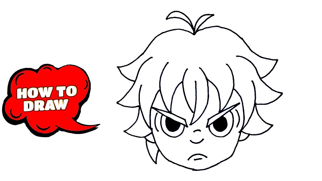 How to draw Meliodas step by step | Meliodas drawing easy | Meliodas ...