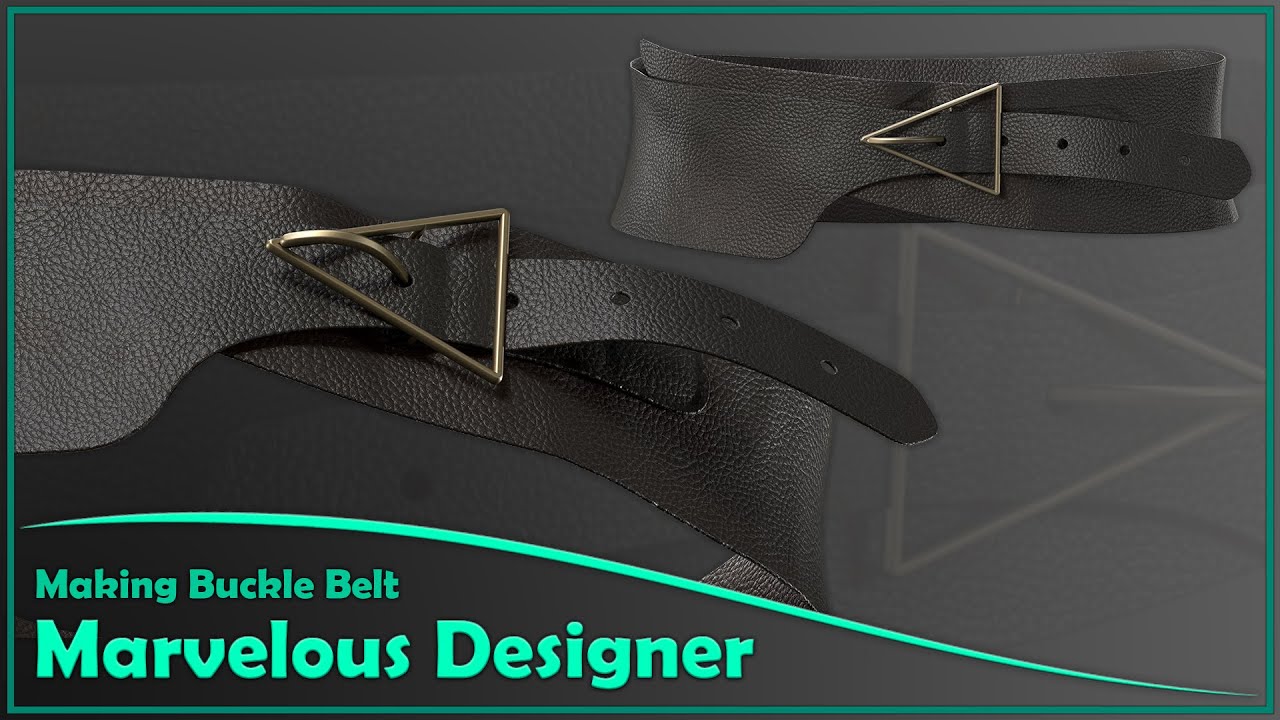 make buckle belt in marvelous designer - YouTube