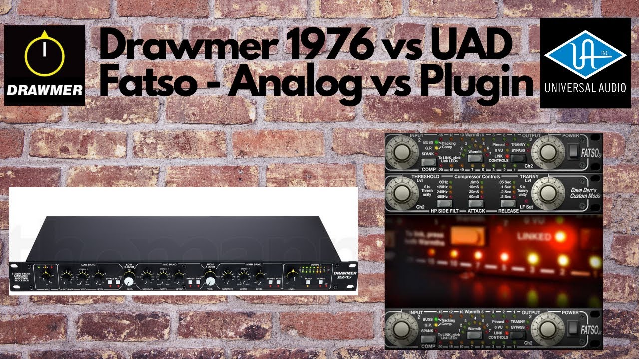 Drawmer 1976 vs UAD Fatso - Analog vs Plugin - YouTube